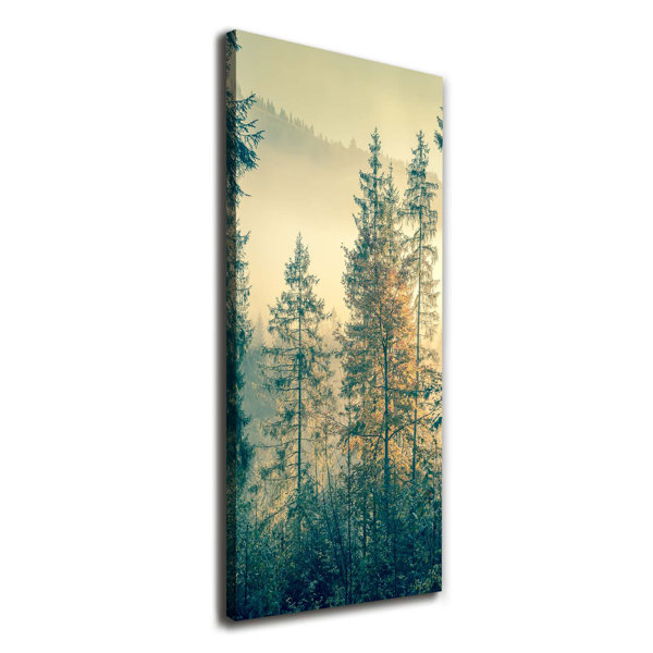 Union Rustic Nebel über dem Wald - Kunstdrucke auf Leinwand | Wayfair.de